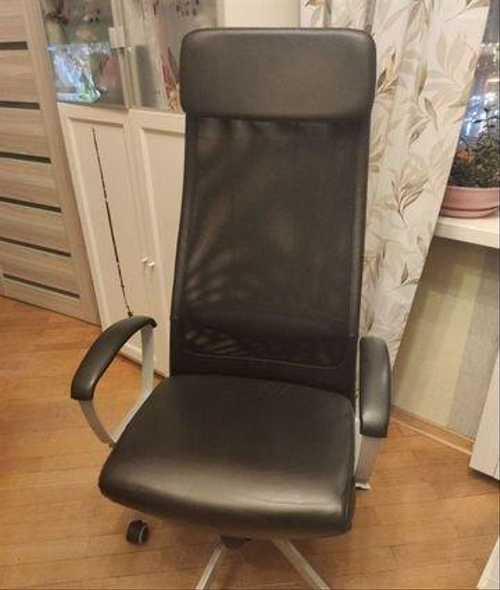 Кожаное кресло IKEA Markus