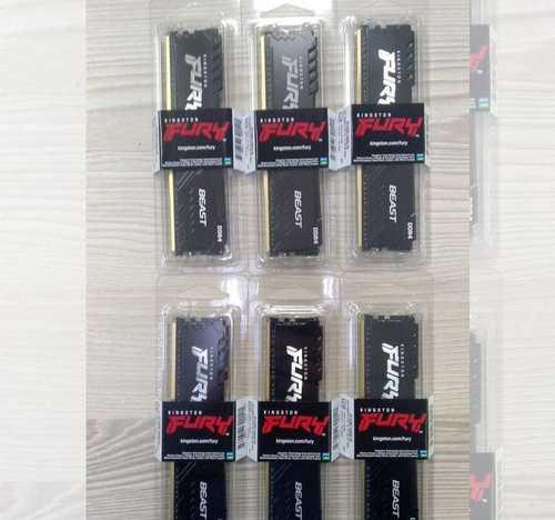 DDR4 Kingston fury Beast 16 гб 2666 мгц dimm