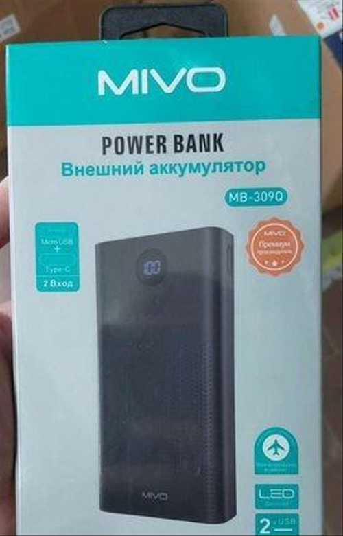 Power bank Mivo внешний аккумулятор 30000mAh