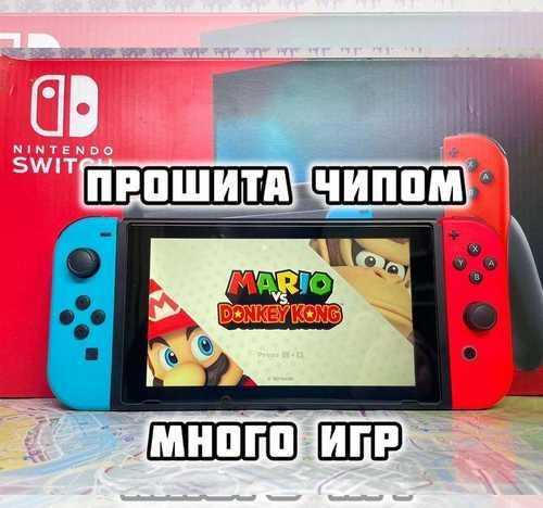 Прошитая Nintendo Switch Rev.2 300 Гб   50 Игр