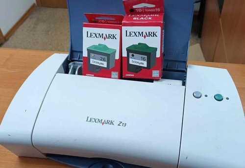 Принтер Lexmark Z13 + комплект новых картриджей