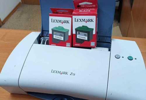 Принтер Lexmark Z13 + комплект новых картриджей