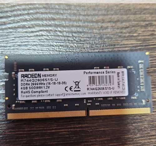 Оперативная память ddr4 sodimm 4gb