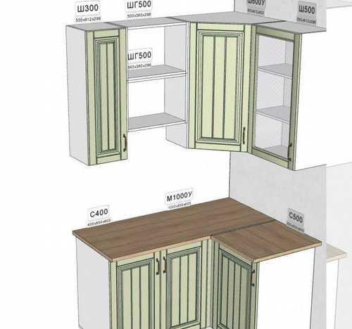 Кухонный гарнитур угловой новый