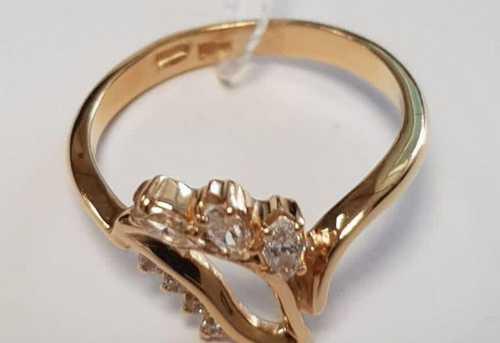 Золотое кольцо с фианитами (16880)*