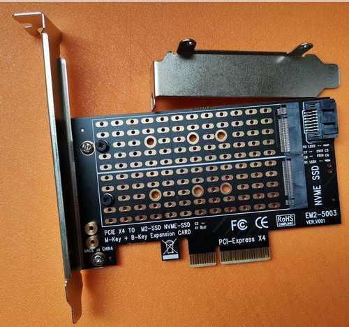 Переходник, адаптер M2(ключ М B) на PCI-E, SATA