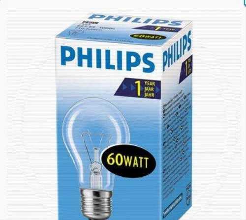 Лампа накаливания Philips A55, 60 Вт, Е27