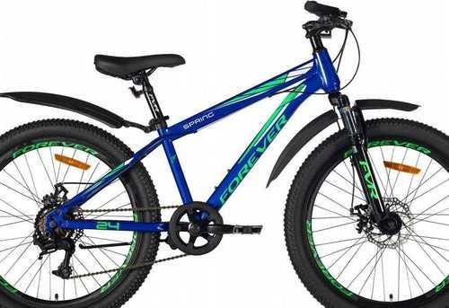 Велосипед forever spring 24" (2024) Blue-Black-Gre