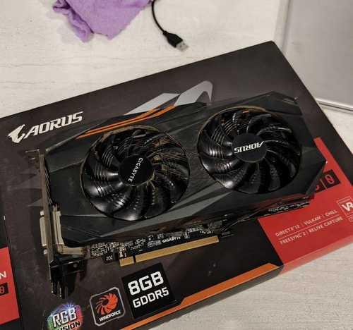 Видеокарта RX580 8 Gb Aorus Gigabyte