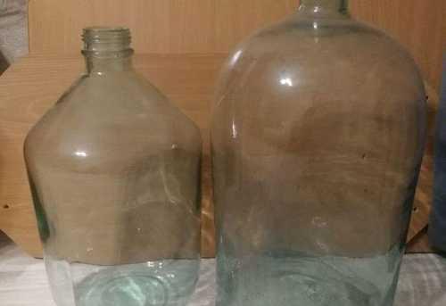Бутылка стеклянная 20 и 10 литров