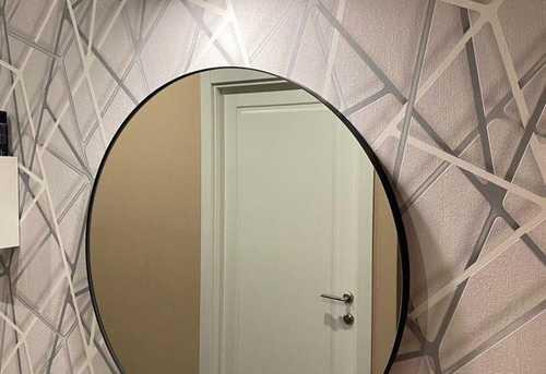 Зеркало настенное круглое в раме 80 см
