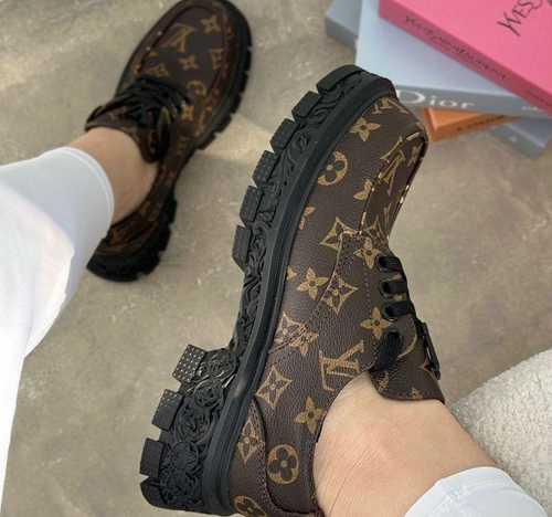 Лоферы ботинки женские louis vuitton
