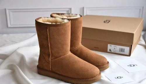 Угги UGG меховые Classic Short ll Chestnut