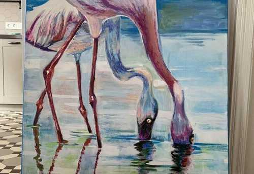Картина Фламинго масло/холст