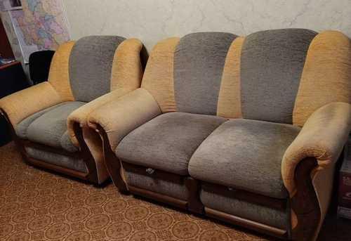 Мягкая мебель, диван и 1кресло