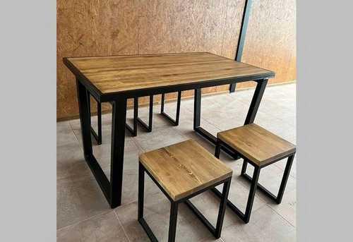 Обеденная группа в стиле Лофт – стол и стулья