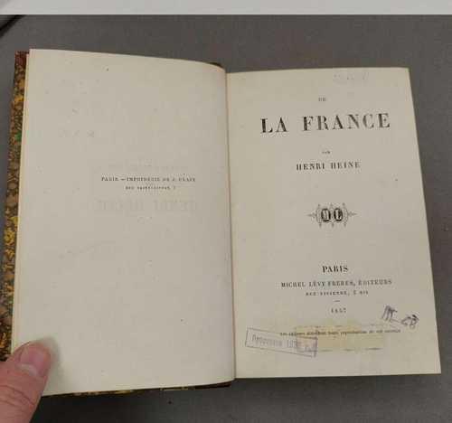 Антикварная книга Генрих Гейне Париж 1857 г