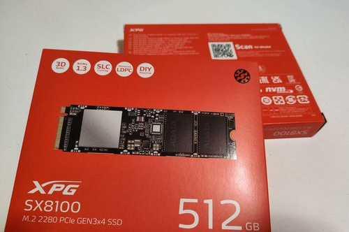 SSD накопитель A-Data XPG SX8100 512гб M.2