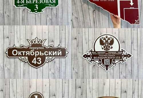 Табличка с вашим адресом