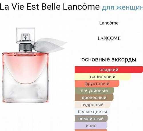 Духи lancome la vie est belle разлив отливант