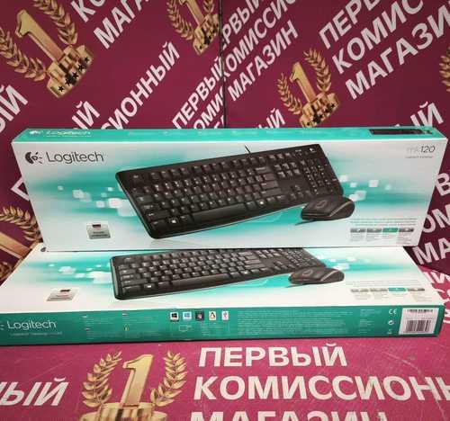 Новая Клавиатура мышь проводная Logitech Mk120