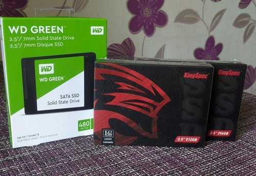 SSD Kingspec 512GB 256GB 2.5", WD Green 480GB 2.5"