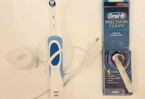 Электр.Зубная щетка oral b плюс сменная насадка