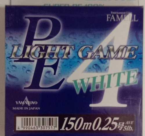 Плетеный шнур Yamatoyo PE Light Game White #0.25