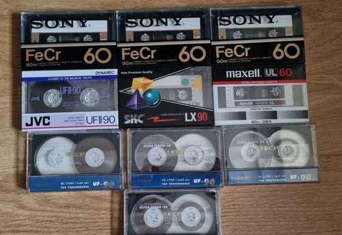Аудиокассеты новые запечатанные sony,jvc,maxell