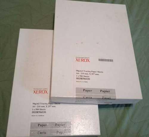 Калька Xerox А4 210 х 297 мм 500 листов(1000 лист)
