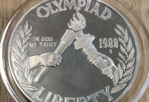 Монета, США 1 доллар. Серебро