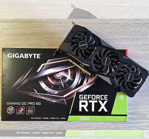 Gigabyte Gaming OC RTX 2060, 6Gb, идеал/из пк