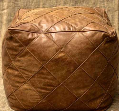 Пуф softness, quilted leather