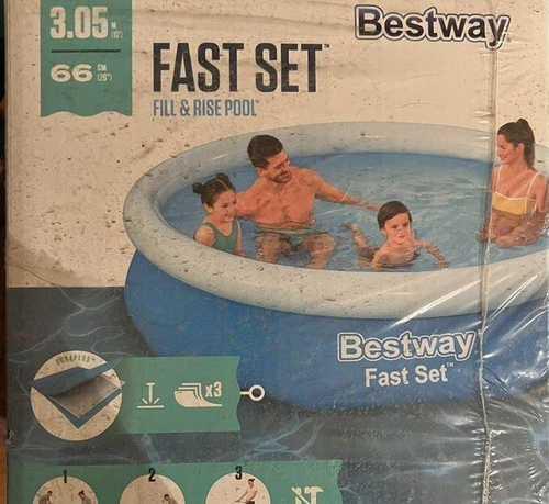 Надувной бассейн Bestway Fast Set 305 х 66