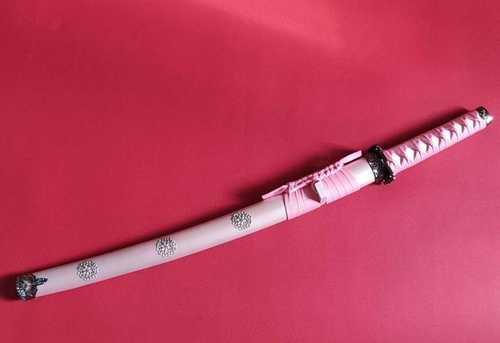 Катана сувенирная " Розовый жемчуг" 77 см(серт-т)
