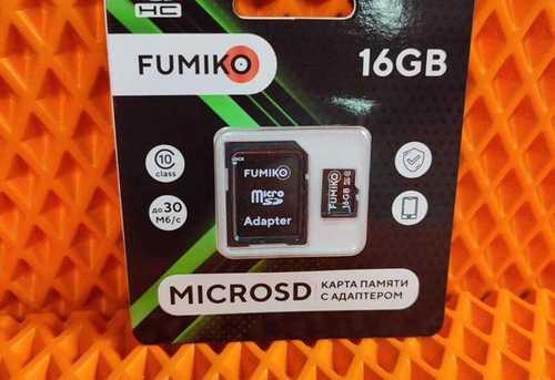 Карта памяти fumiko 16GB microsdhc class 10 (c ада