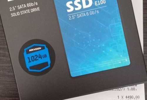 Ssd 1tb Hikvision e100. Новый. Чек