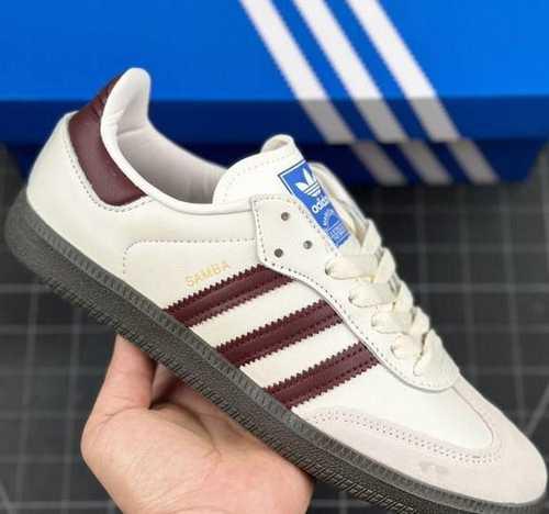 Кроссовки Adidas Samba OG White Maroon