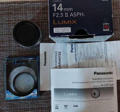 Продаю panasonic lumix G 14mm f2.5 asph