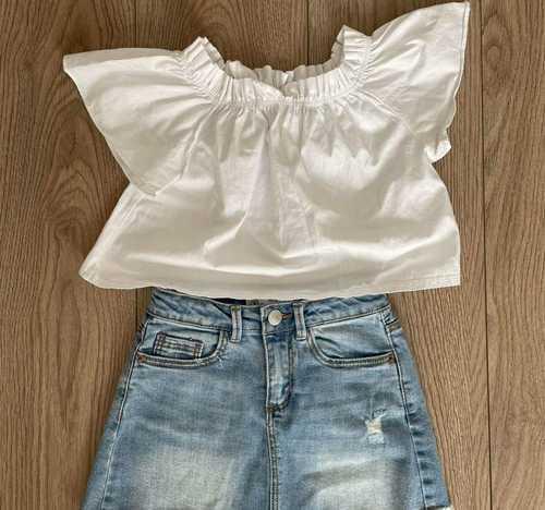 Комплект для девочки Zara 110 (юбка, топ)