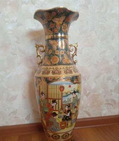 Китайская напольная ваза ручной работы