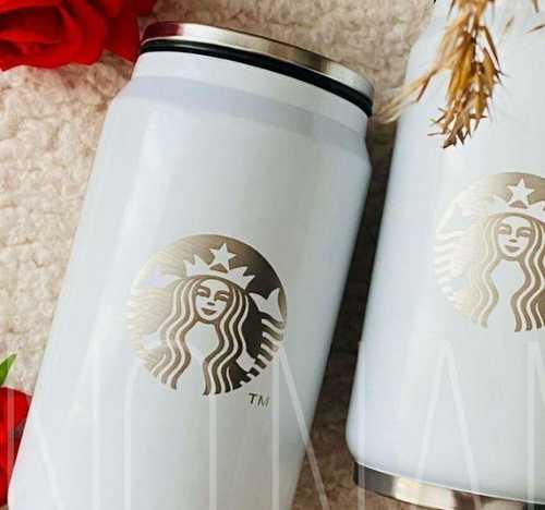 Термокружка starbucks белая 250 ml