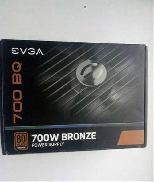 Блок питания evga 700 BQ, 80+ bronze 700W