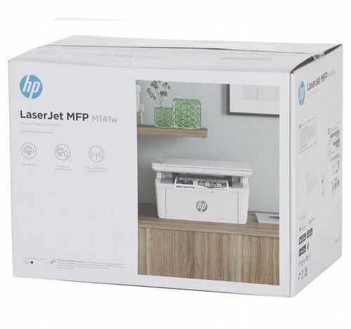 Лазерное мфу принтер новый HP LaserJet M141w