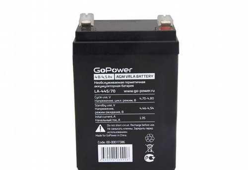Аккумулятор свинцово-кислотный 4В 4.5Ач GoPower
