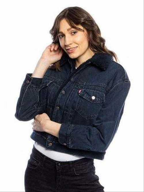 Утепленная джинсовая куртка женская levis