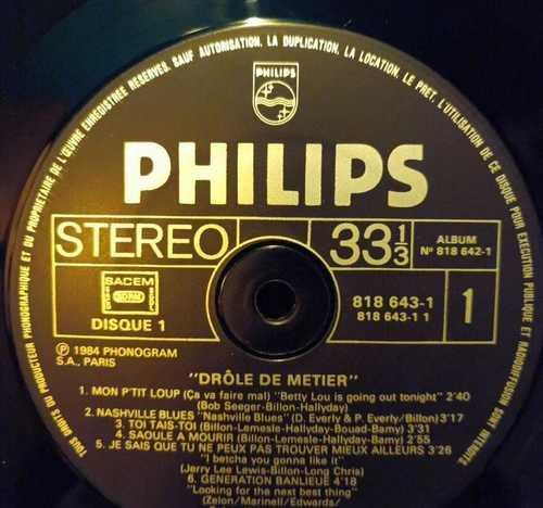 Hallyday – Drole De Metier (LP,France)