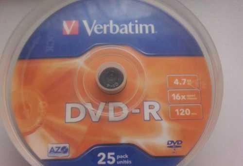 Болванка для записи DVD-R Verbatim 25 шт