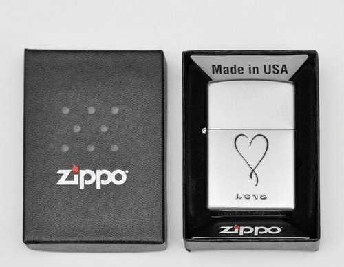 Зажигалка Zippo 205 Love Оригинал Новая
