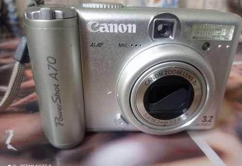 Фотоаппарат canon powershot A70 бу